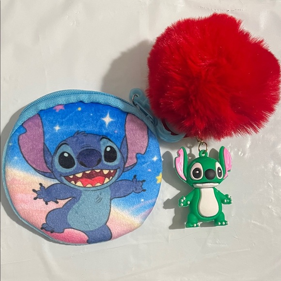 Disney | Accessories | Disney Blue And Red Stitch Coin Purse With ...